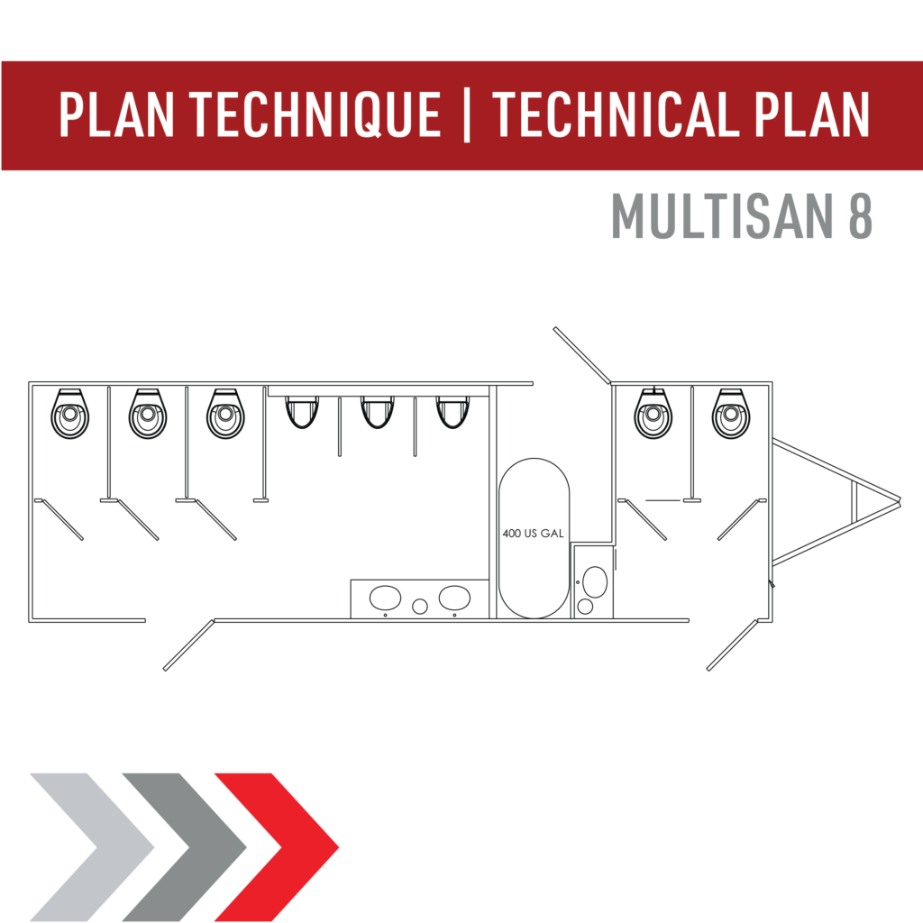 Multisan 8 | Washroom trailer rentals | Sanivac